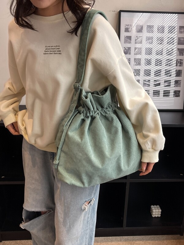 Drawstring Design Bucket Bag | SHEIN USA