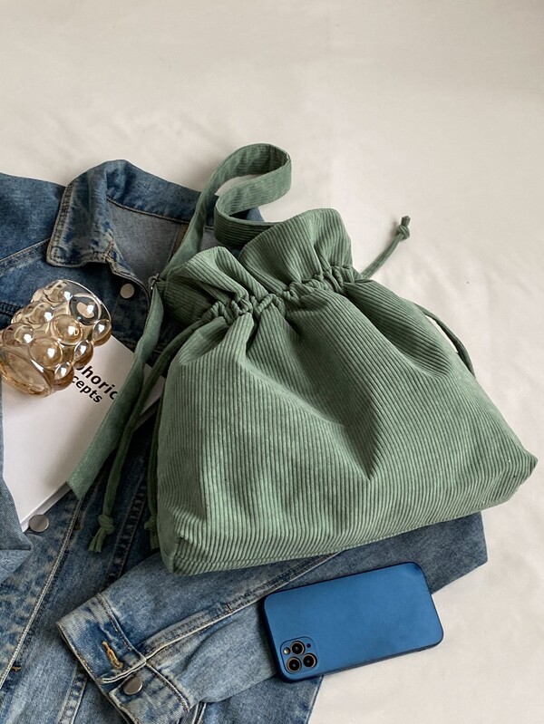 Drawstring Design Bucket Bag | SHEIN USA