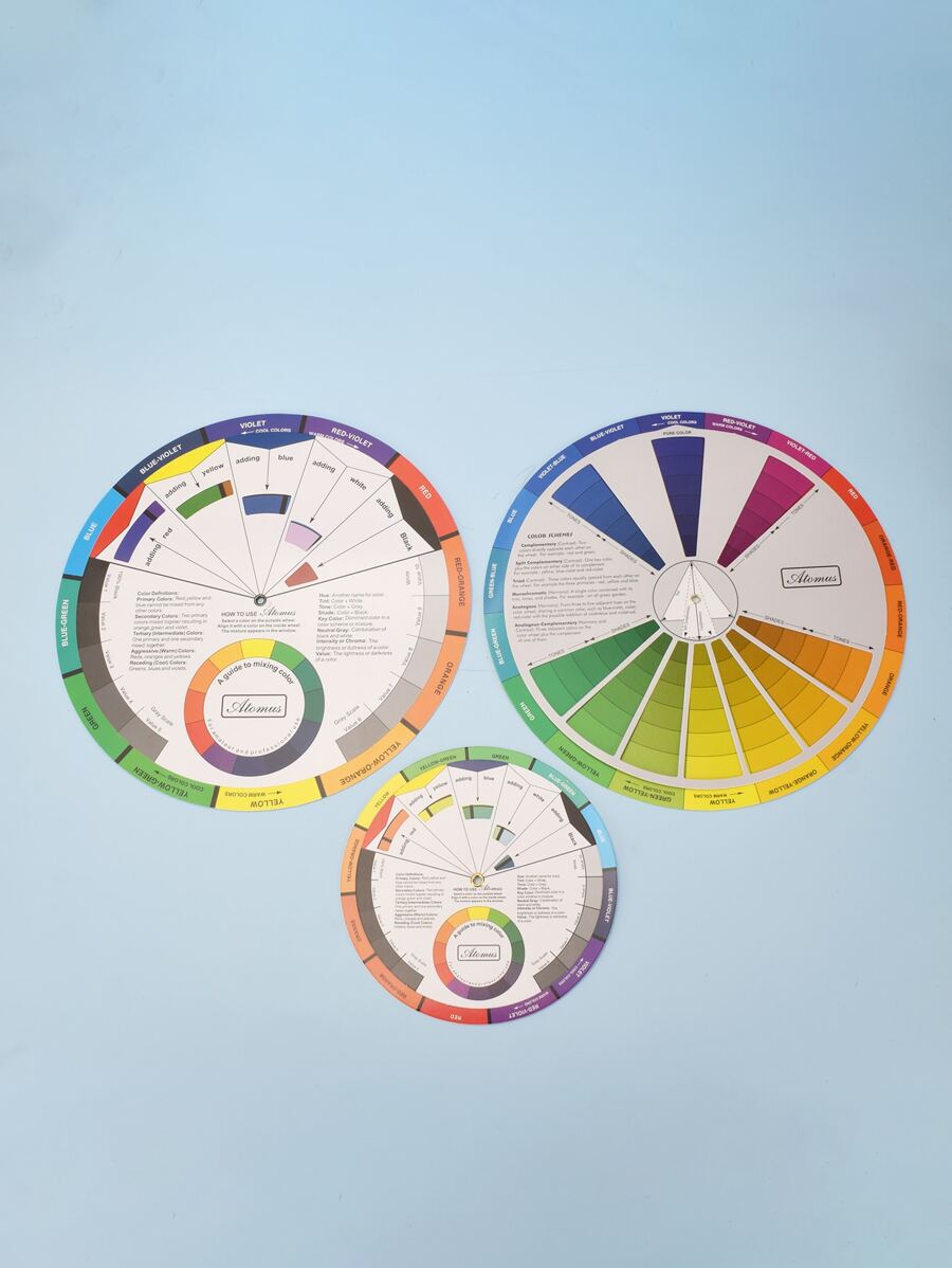 ATOMUS 3pcs Tattoo Color Wheel | SHEIN USA