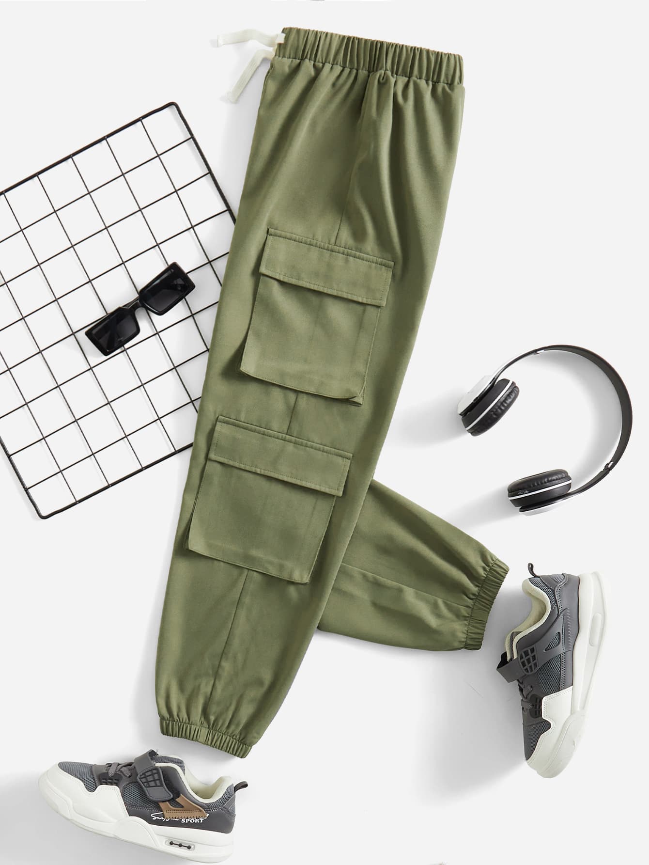 SHEIN Kids HYPEME Boys Drawstring Waist Cargo Pants | SHEIN USA