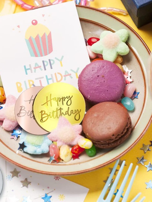 21pcs Slogan Graphic Birthday Cake Decoration | SHEIN USA