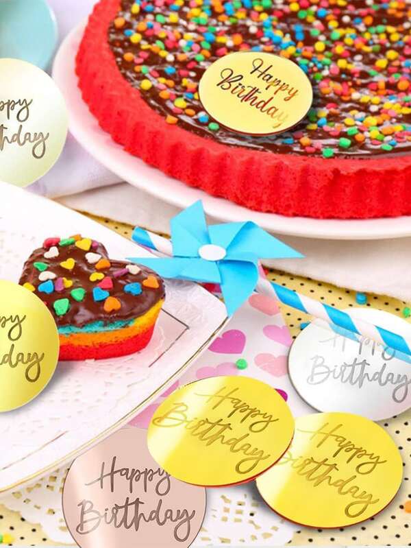 21pcs Slogan Graphic Birthday Cake Decoration | SHEIN USA