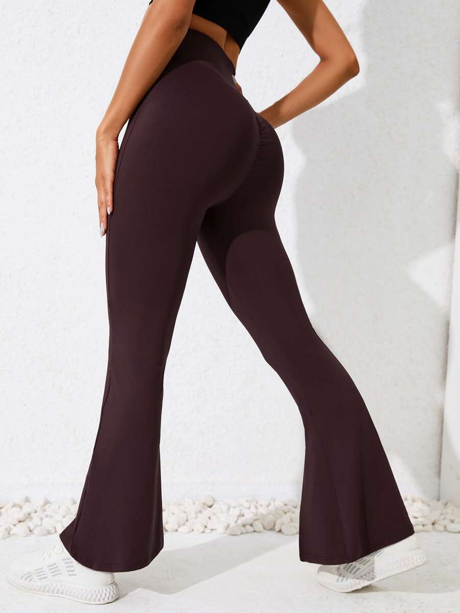 Split Hem Flare Leg Sports Pants | SHEIN USA