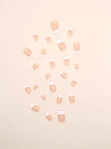 Instantly Upgrade Your Look With 24pcs Long Square French Jelly Pink ...