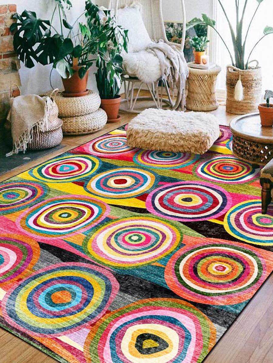 Circle Pattern Rug | SHEIN USA