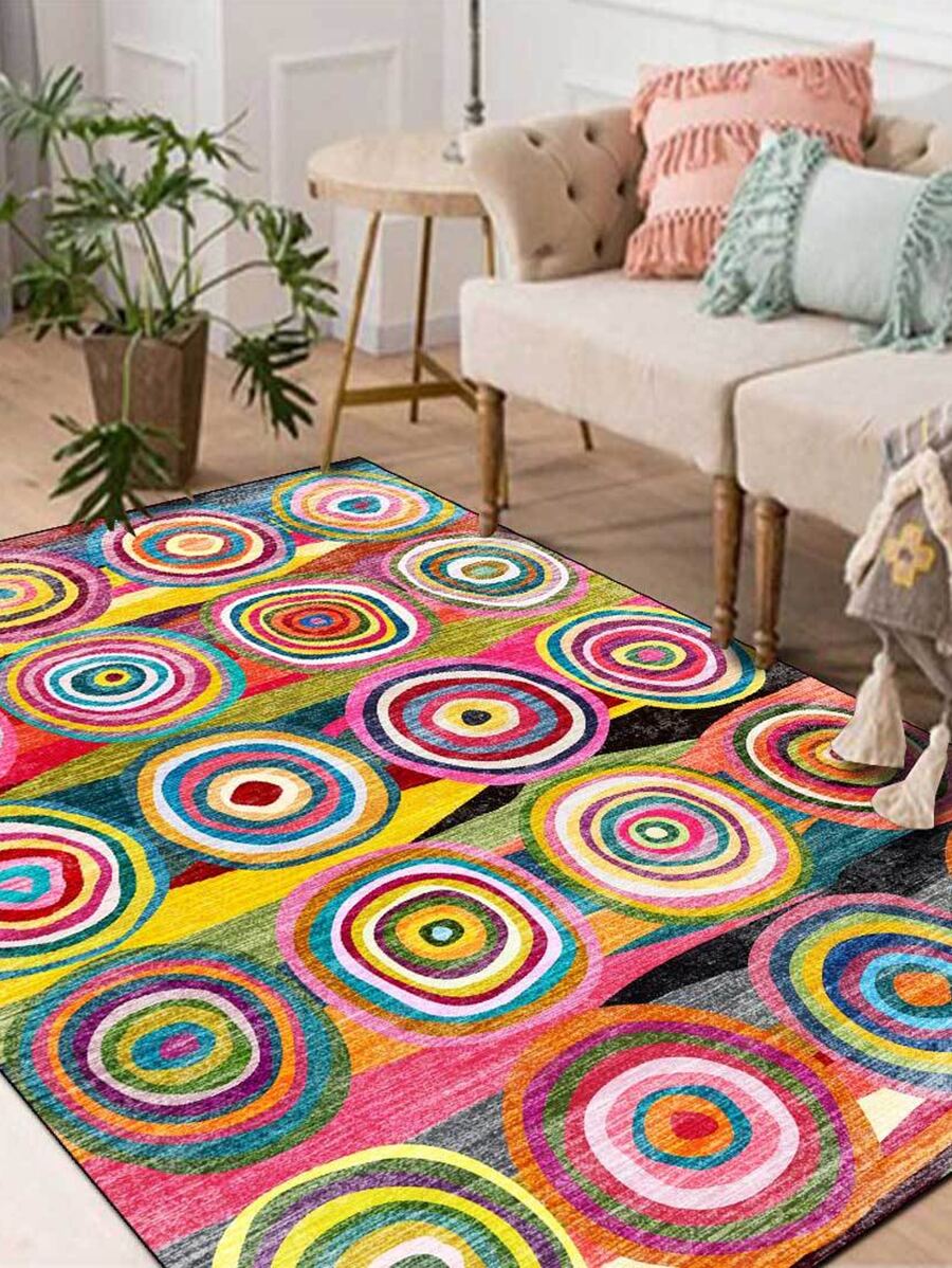 Circle Pattern Rug | SHEIN USA