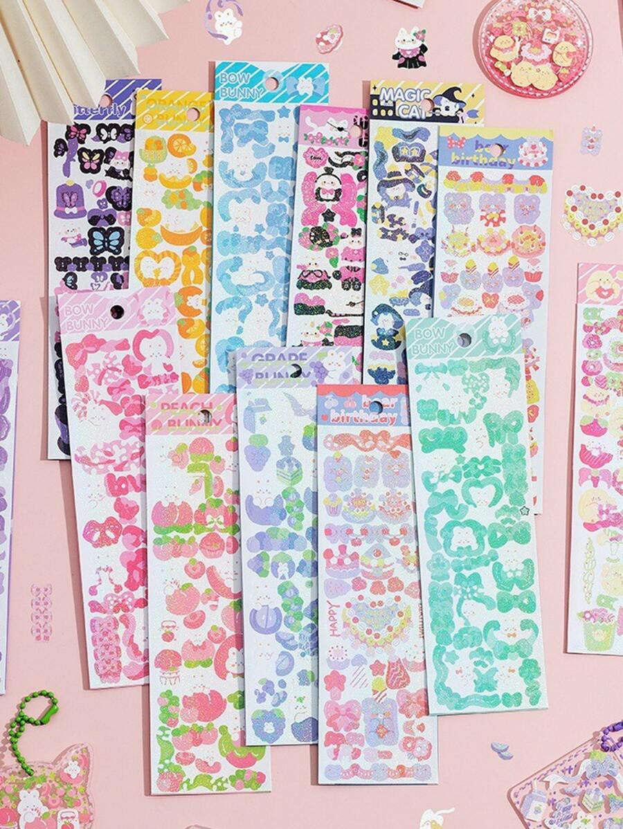 16pcs Cartoon Graphic Sticker | SHEIN USA