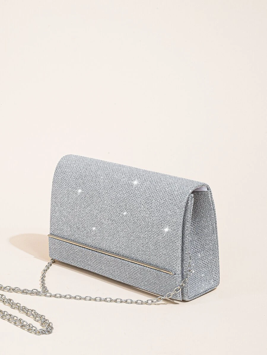 Elegant Evening Clutch Bag.Women's Chain Shoulder Bag.Glamorous Light ...