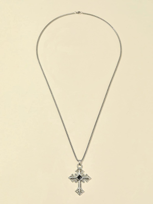 ROMWE Guys Cross Charm Necklace | SHEIN USA