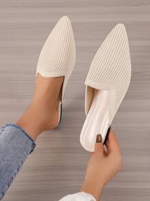 Minimalist Point Toe Flat Mules | SHEIN USA