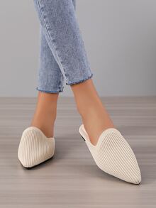 Minimalist Point Toe Flat Mules | SHEIN USA