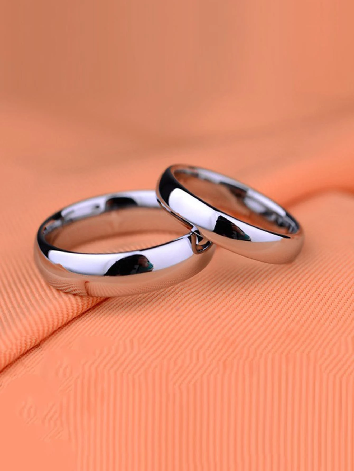2pcs Couple Minimalist Ring | SHEIN USA