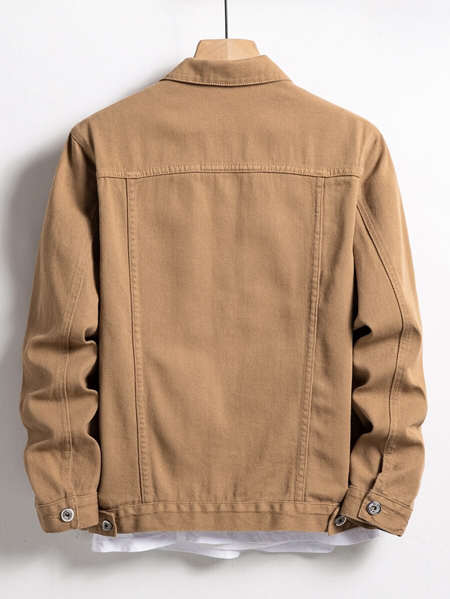 Manfinity Homme Men Cotton Flap Pocket Denim Jacket Without Tee | SHEIN UK