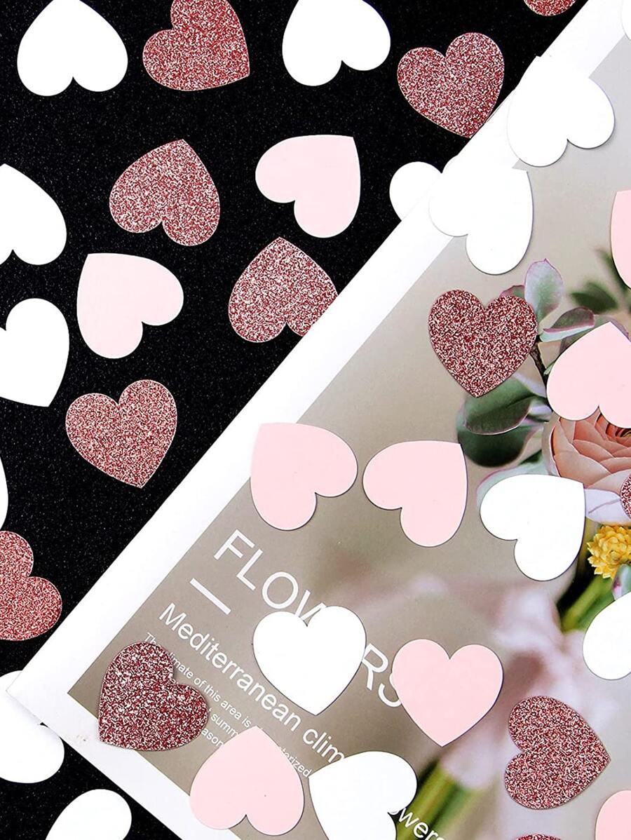 100pcs Heart Shaped Table Scatters For Party, Valentine's Day, Wedding ...