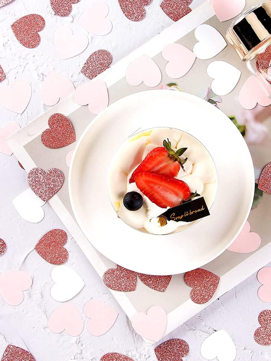 100pcs Heart Shaped Table Scatters For Party, Valentine's Day, Wedding ...