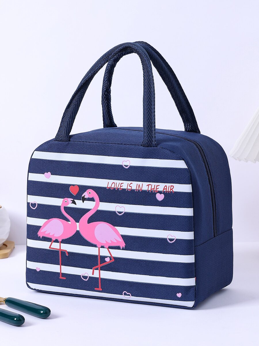 1pc Flamingo Print Lunch Bag | SHEIN USA