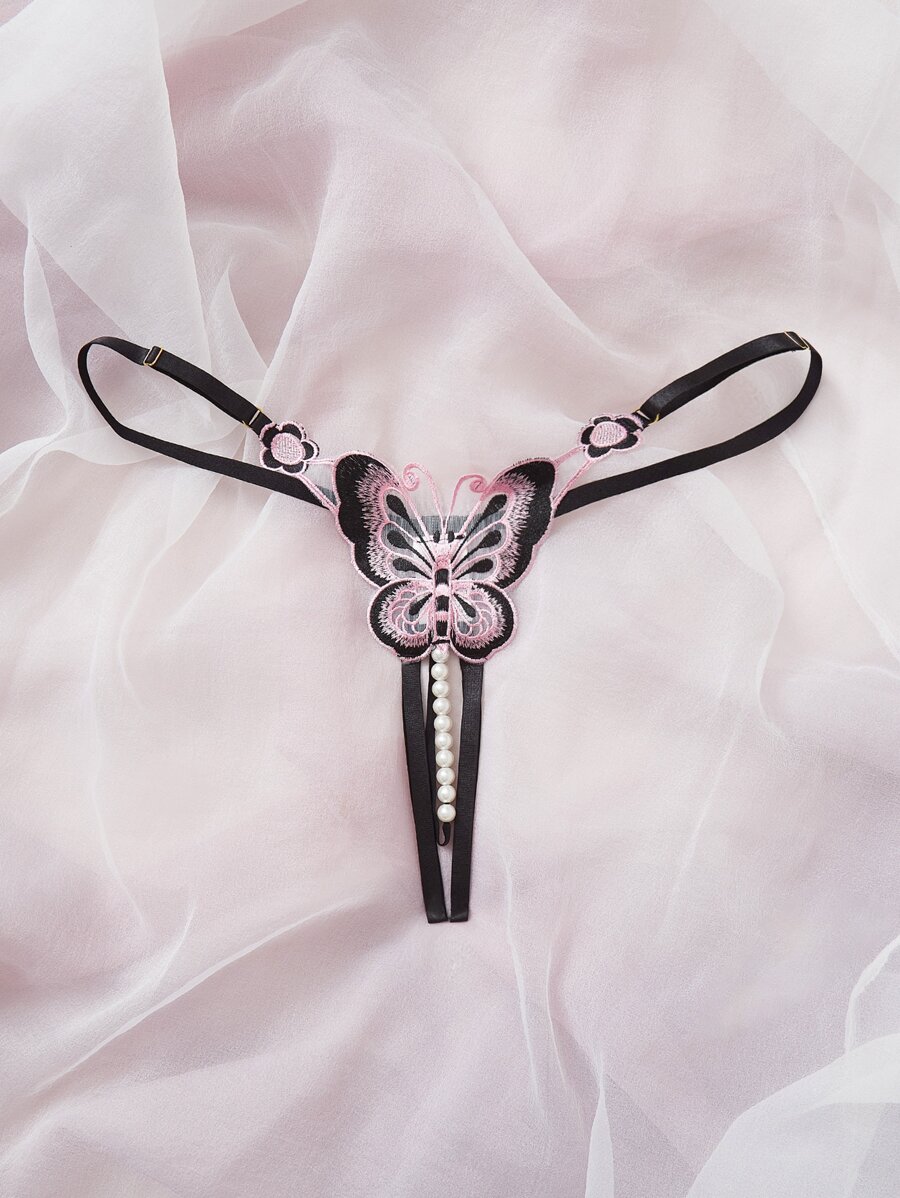 Classic Sexy Plus Butterfly Decor Thong | SHEIN USA