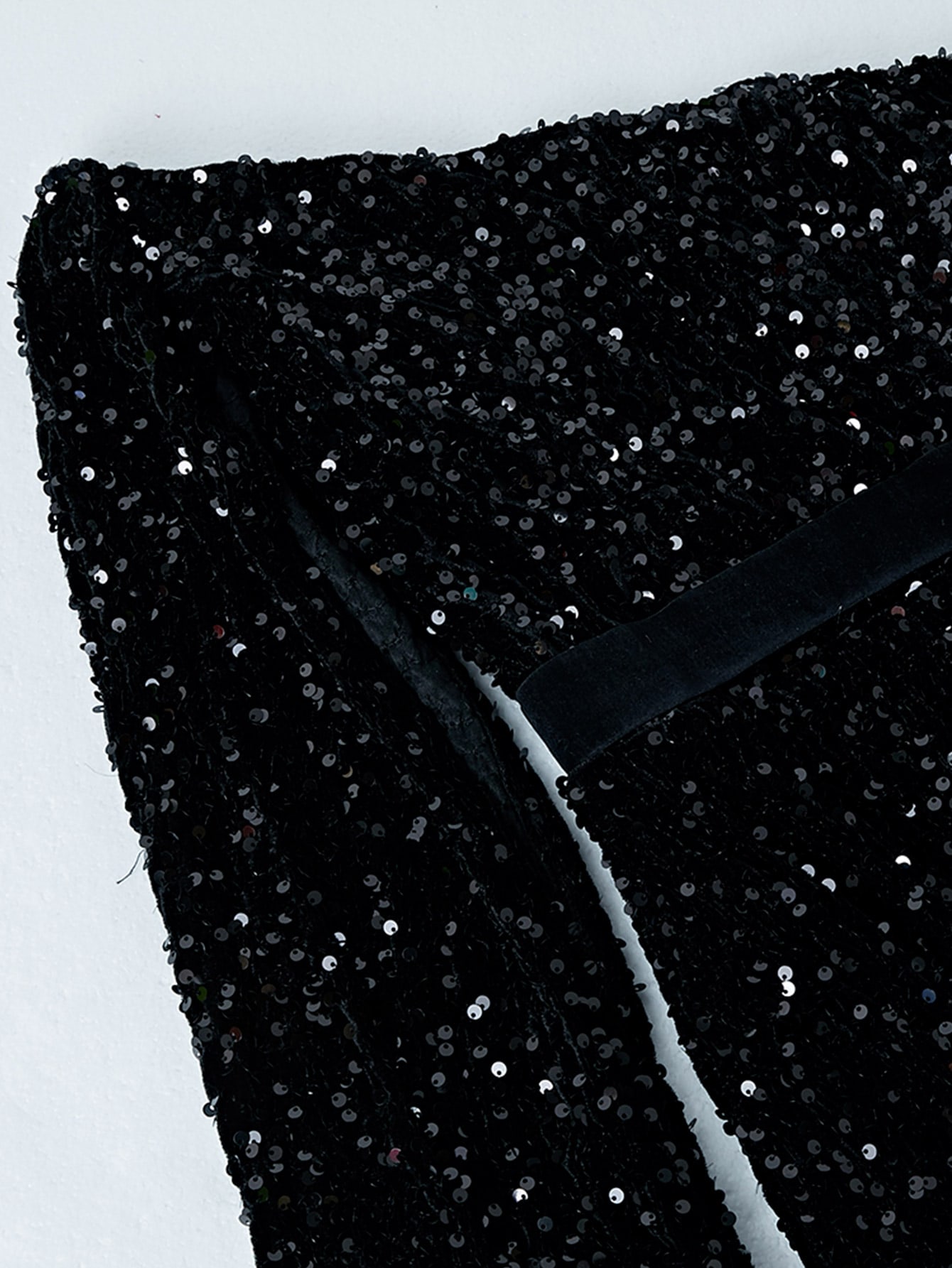 Missord One Shoulder Cloak Sleeve Split Thigh Sequins Prom Dress ...