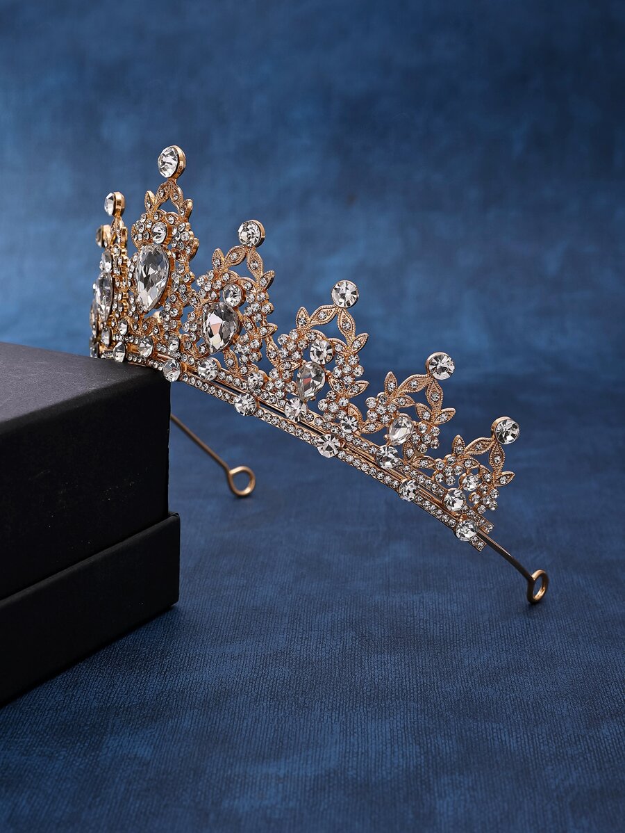 Rhinestone Crown Decor Bridal Headband Royal | SHEIN USA