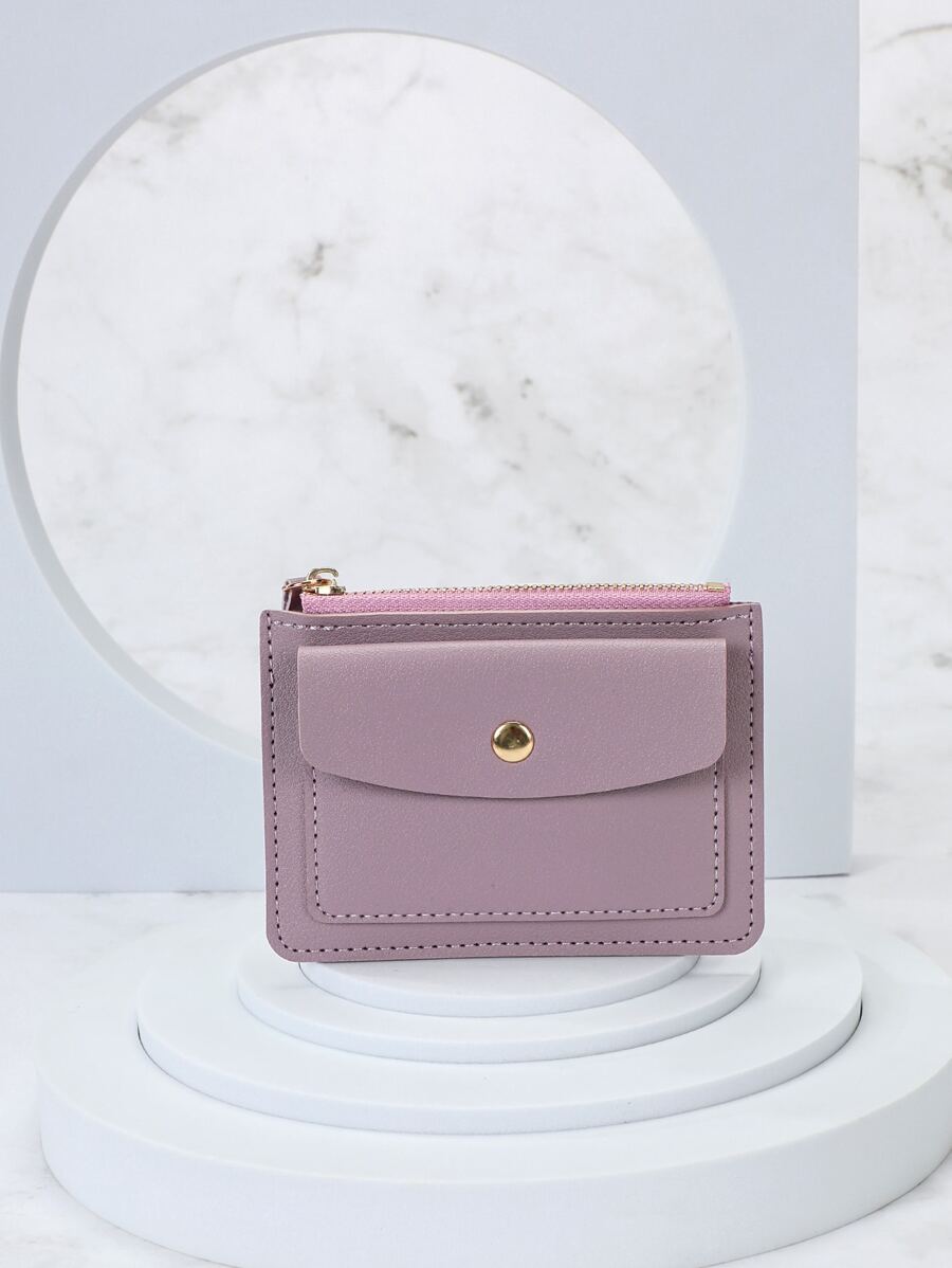 Snap Button Detail Card Holder | SHEIN USA