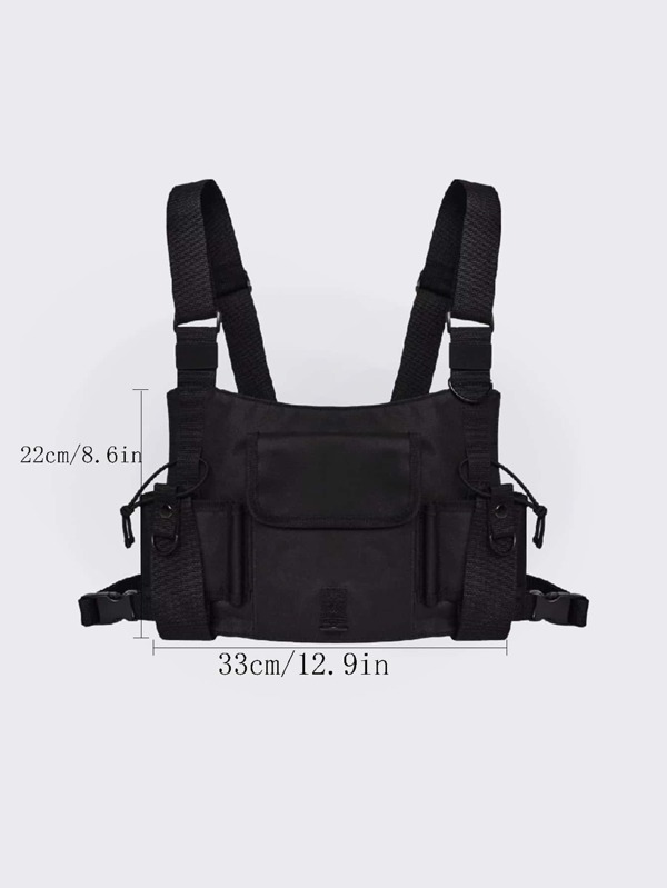 Multi-Pocket Chest Rig Bag Reflective Vest Chest Bag For Men Hands Free ...