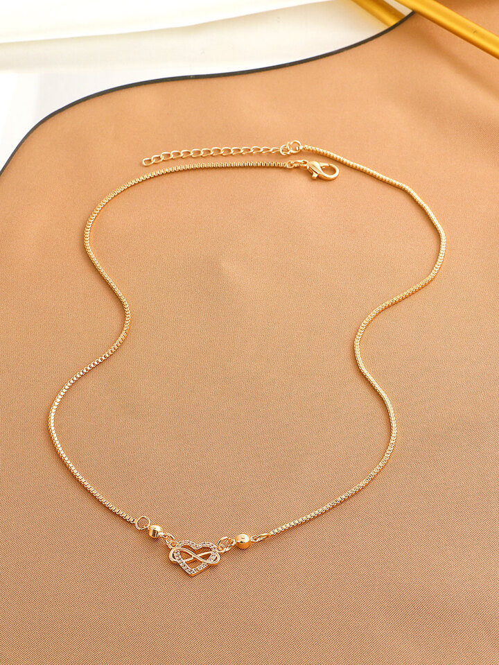 Rhinestone Polyamory Charm Necklace | SHEIN