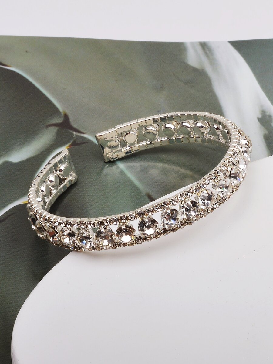 Rhinestone Decor Cuff Bangle | SHEIN USA