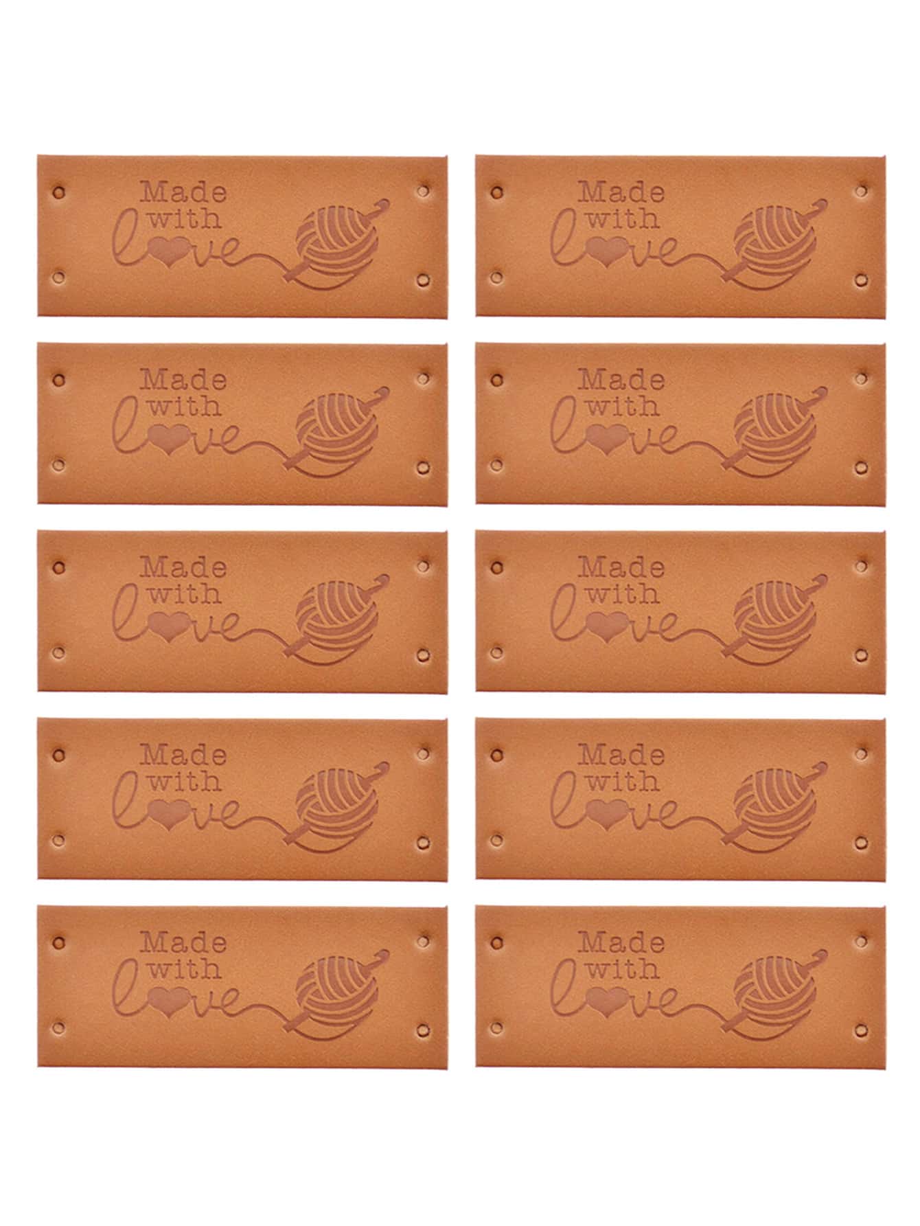 24pcs Brown Diy Sewing Leather Label, Handmade Clothing Label | SHEIN USA