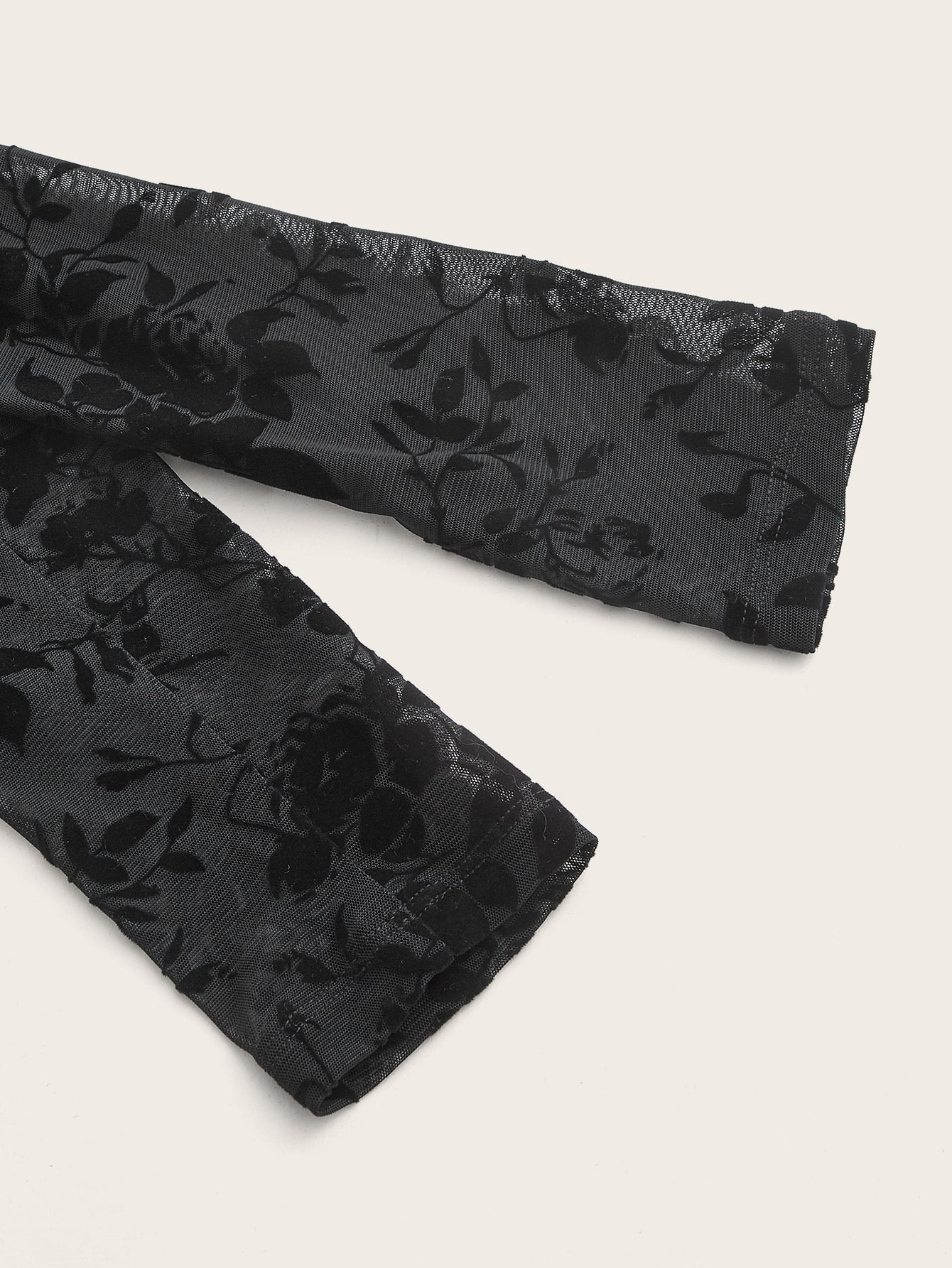 ROMWE PUNK Grunge Floral Print Off Shoulder Ruched Mesh Bodycon Dress ...