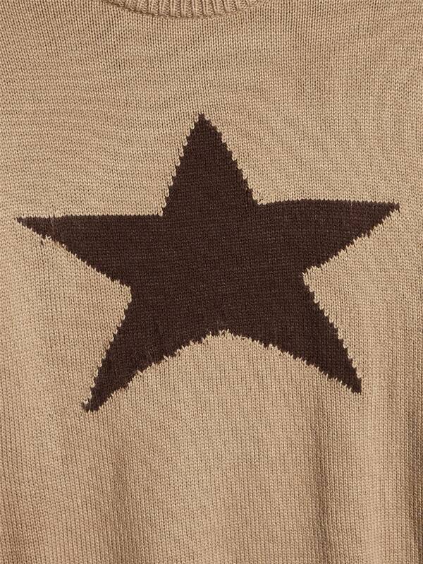 ROMWE Guys Star Pattern Distressed Sweater | SHEIN USA