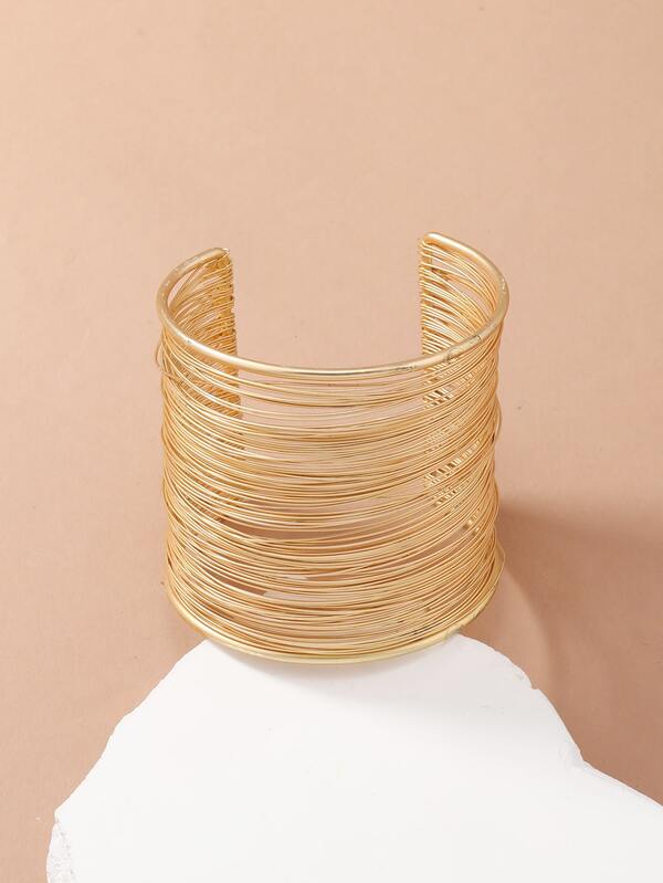 Minimalist Layered Cuff Bangle | SHEIN USA