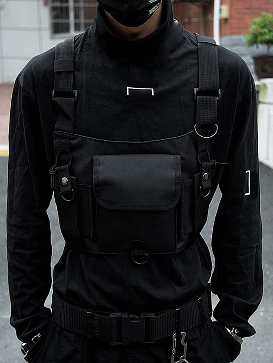 Mehrfach-Nutztasche Chest Rig Bag reflektierende Weste Brusttasche für ...