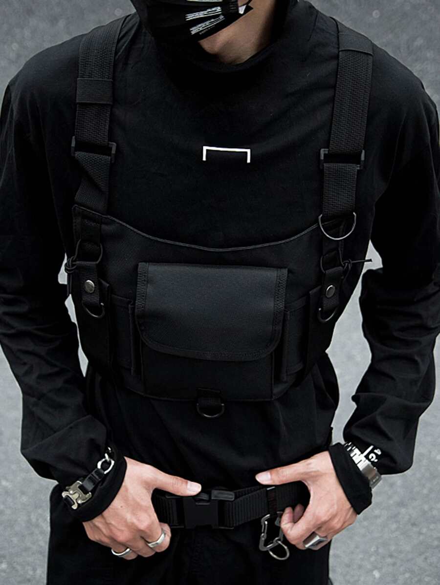 Mehrfach-Nutztasche Chest Rig Bag reflektierende Weste Brusttasche für ...