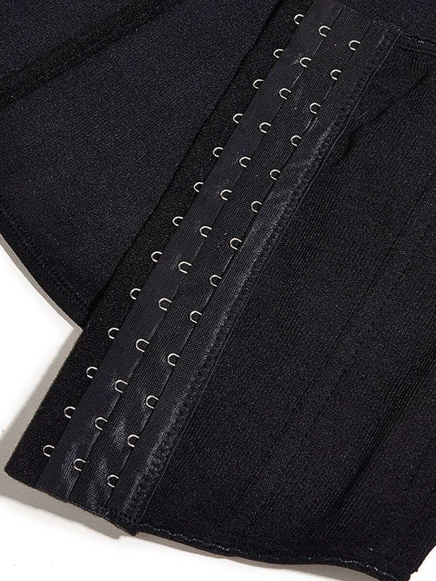 Solid Hook and Eye Placket Corset | SHEIN USA