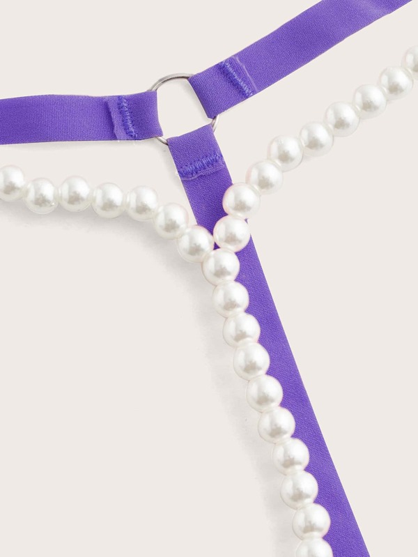 Pearls Beaded Thong | SHEIN USA