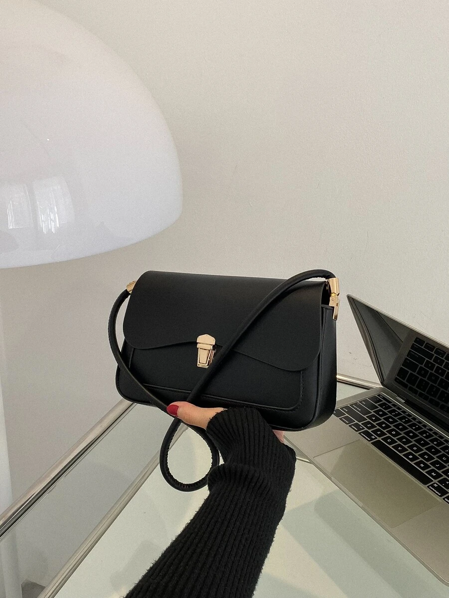 Metal Lock Flap Square Bag | SHEIN USA