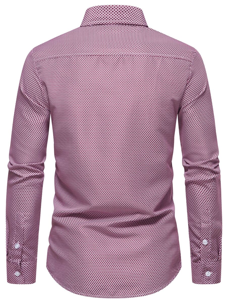 Manfinity Mode Men Allover Graphic Print Casual Long Sleeve Collar Shirt For Work, Business ...