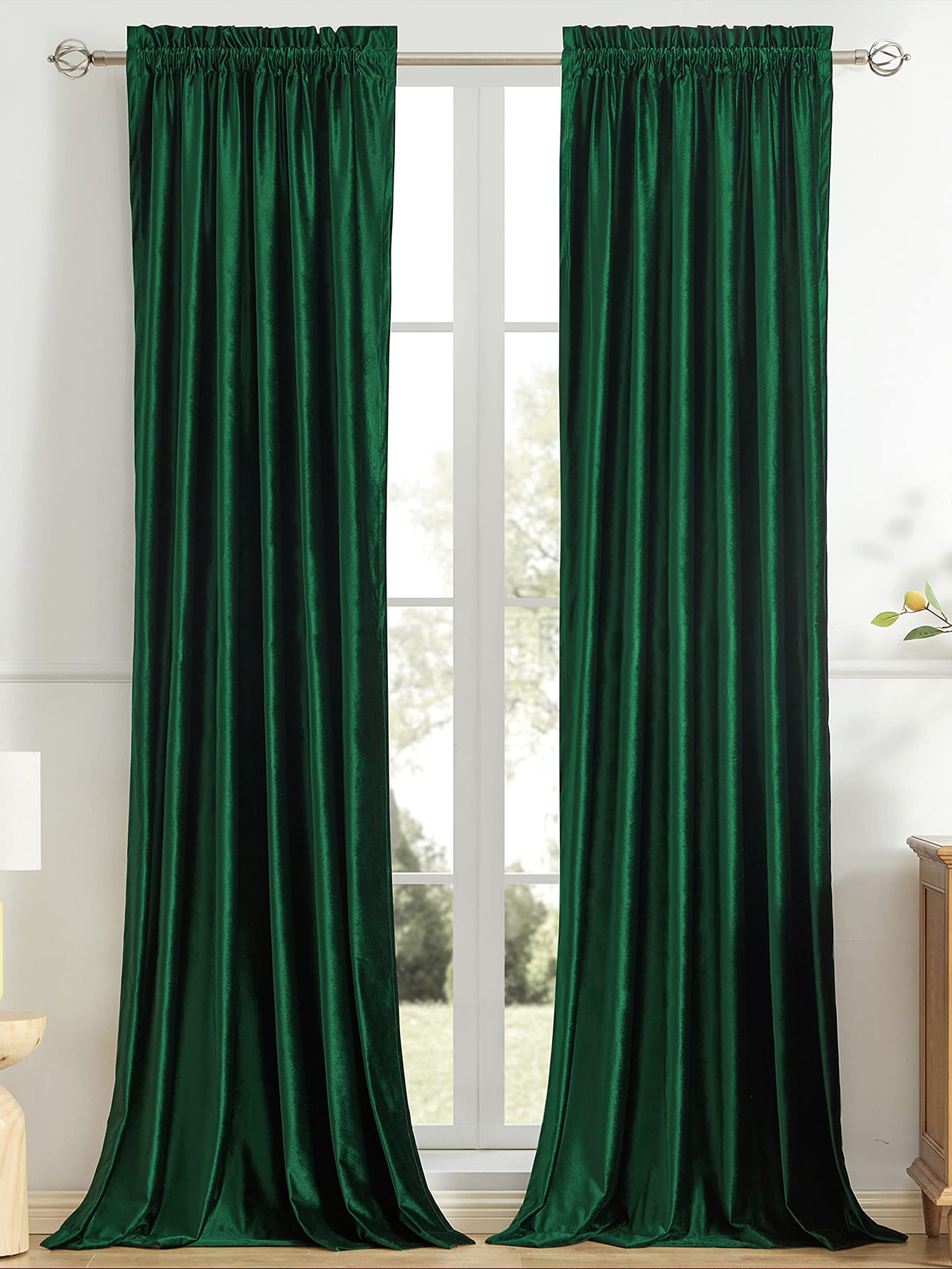 Solid Color Single Panel Blackout Curtain