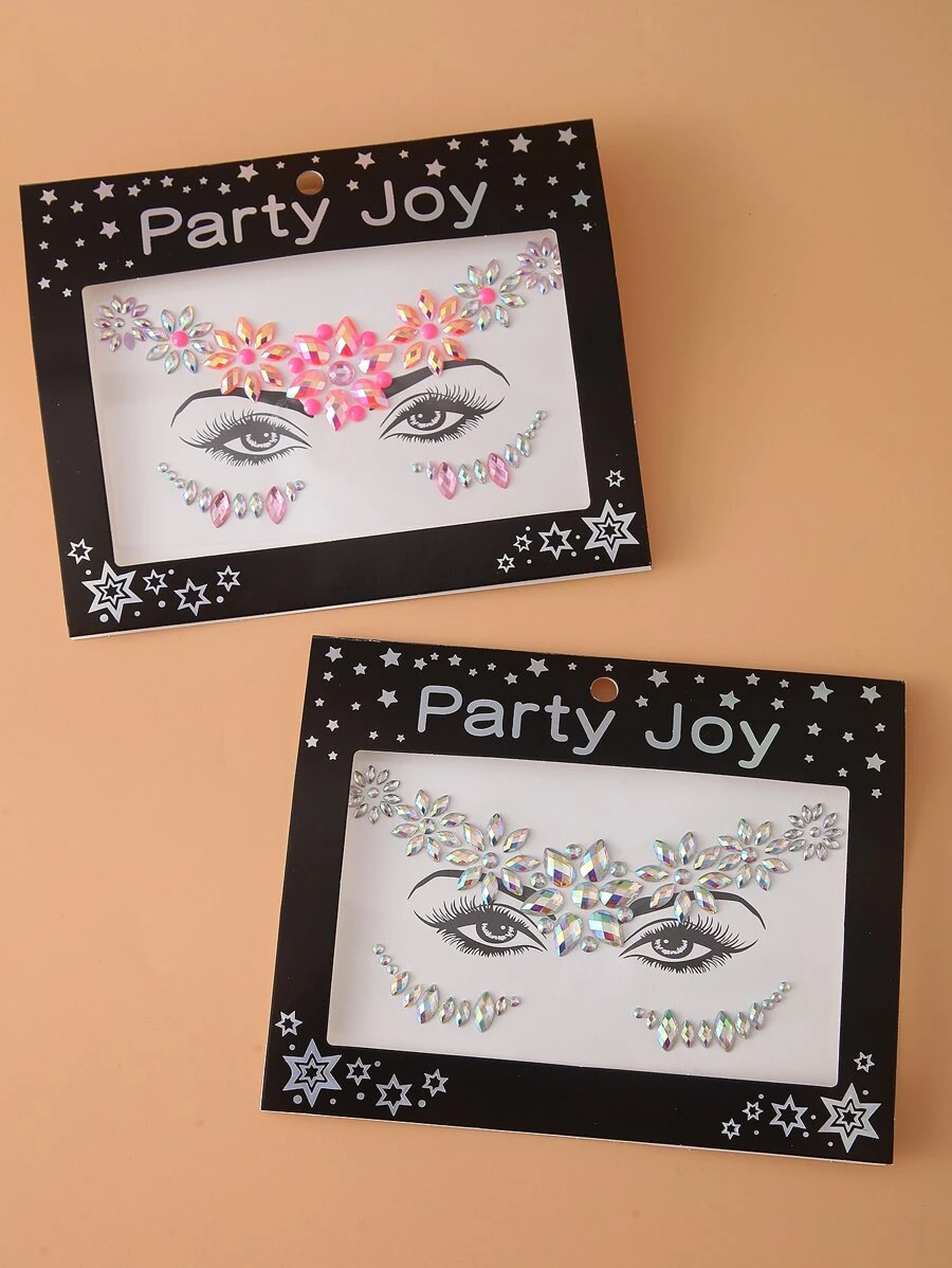 Party Joy 2Pcs 3D Body Stickers Hair Stickers Eye Corner Stickers Face ...