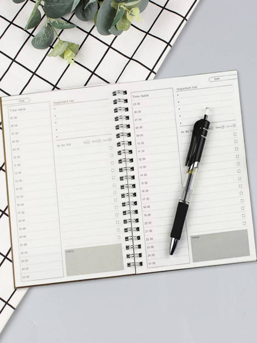 1pc Plan Spiral Notebook | SHEIN USA
