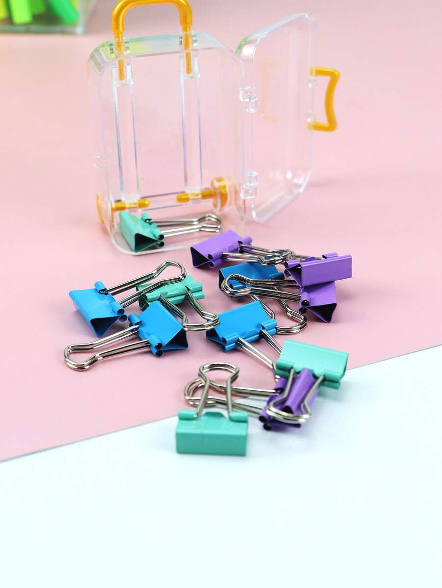 12pcs Mixed Color Binder Clip | SHEIN USA