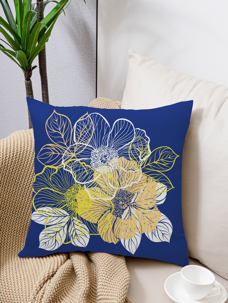 1pc Floral Pattern Cushion Cover Without Filler | SHEIN USA