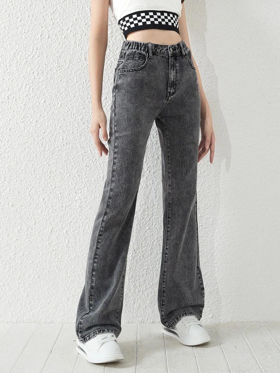 SHEIN Explorewe Teen Girls Flare Leg Jeans | SHEIN USA