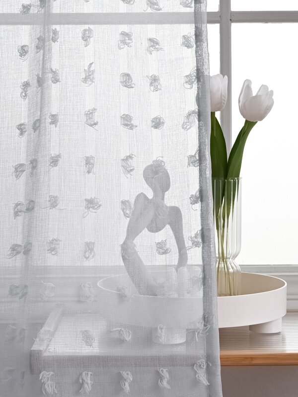 Swiss Dot Single Panel Sheer Curtain | SHEIN USA