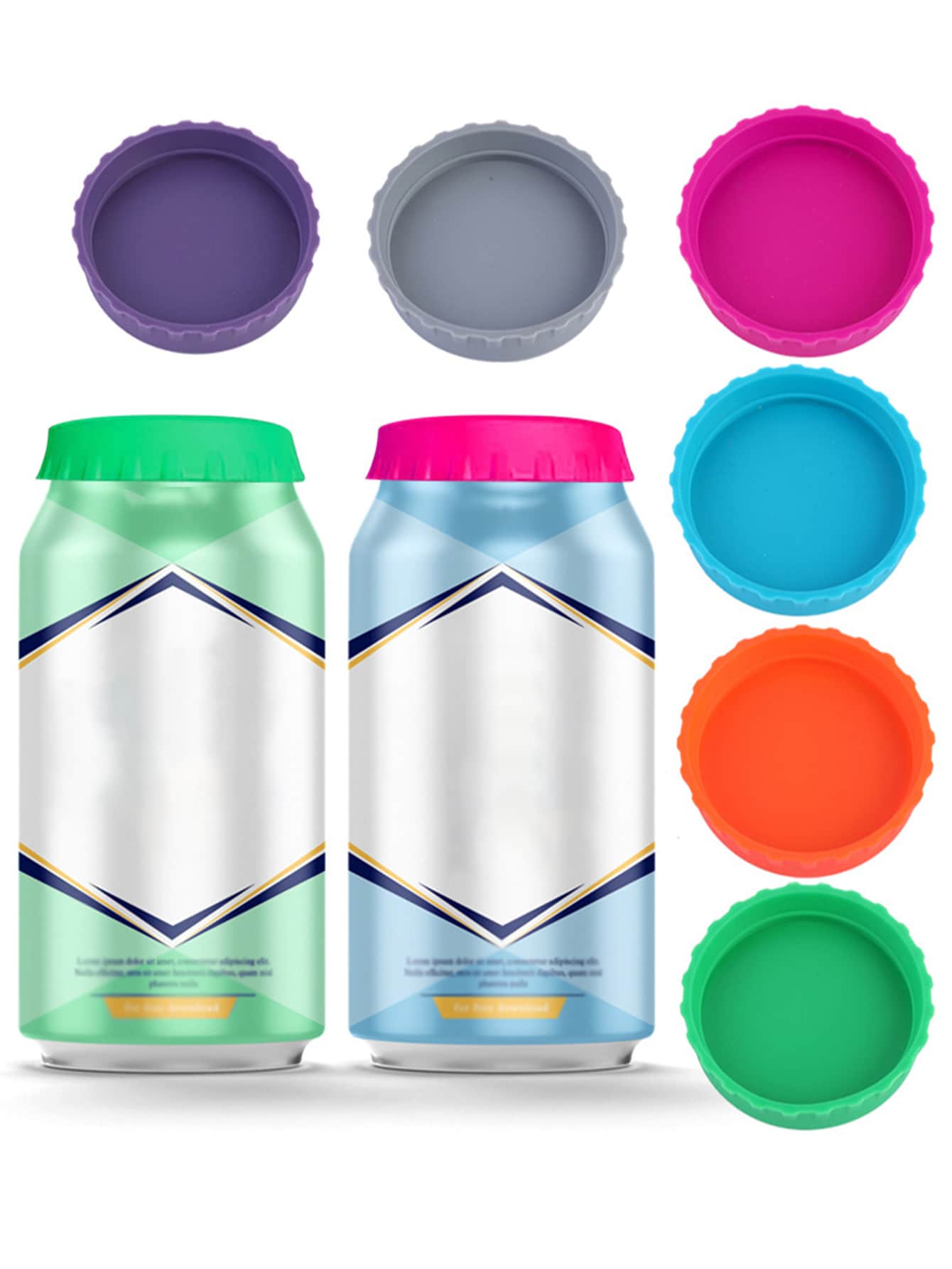 1pc Random Color Silicone Soda Can Cover,Silicone Can Lid, Soda Water ...