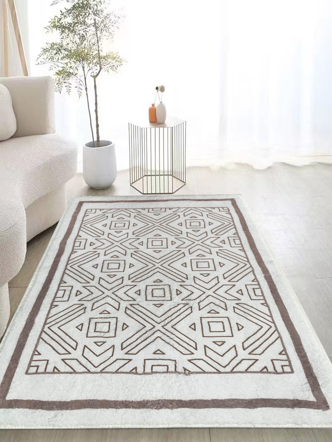 1pc Geometric Pattern Rug | SHEIN USA