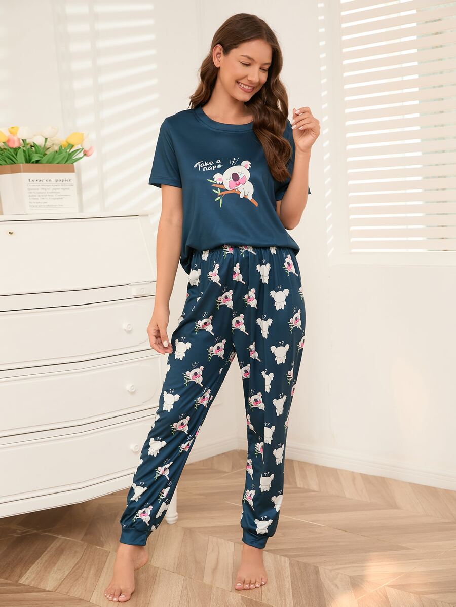 Cartoon Graphic PJ Set | SHEIN USA