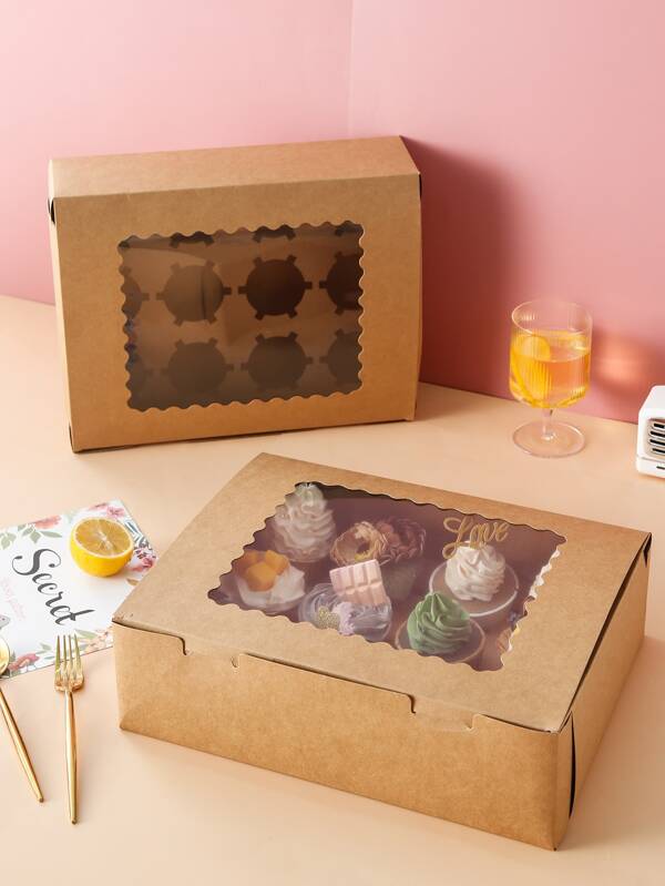2pcs Multi-grid Cake Packaging Box | SHEIN