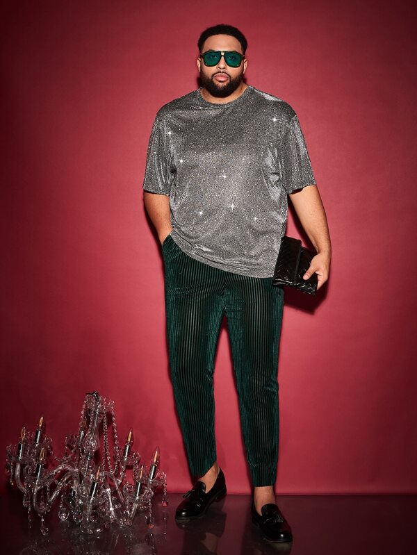 Manfinity AFTRDRK Men Glitter Round Neck Tee | SHEIN USA