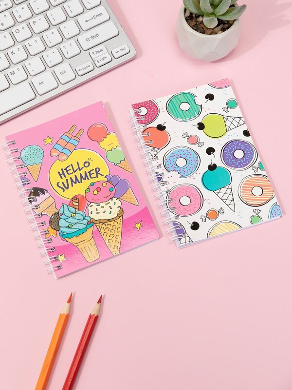 1pc Cartoon Graphic Random Spiral Notebook | SHEIN USA